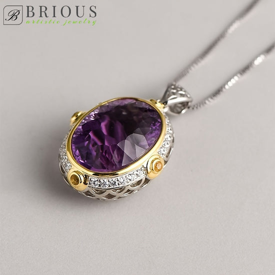 BRIOUS Exquisite Oval Synthetic Crystal Pendants – Body & Soul - Gifts ...