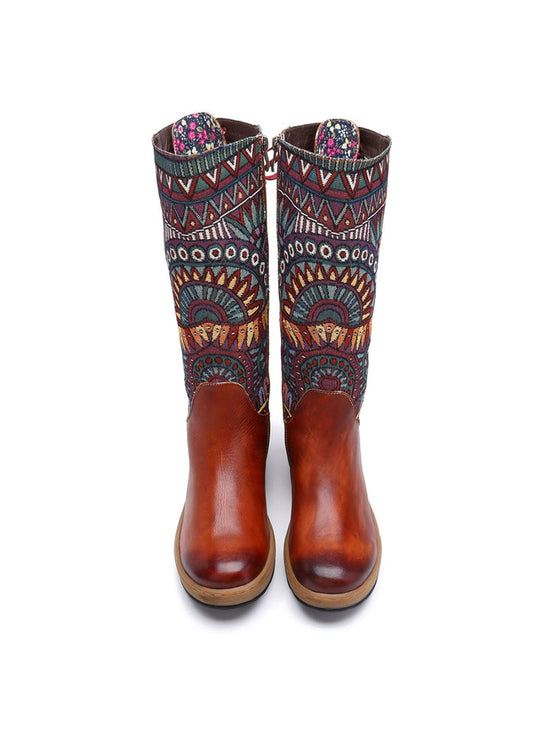 Handmade Genuine Leather Bohemian Long Boots – Body & Soul - Gifts from ...